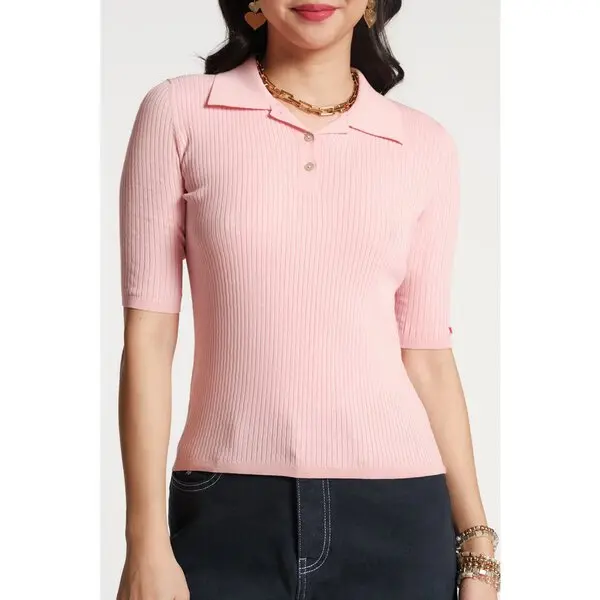 FRANCES VALENTINE Krissy Polo Rib Knit - Pink