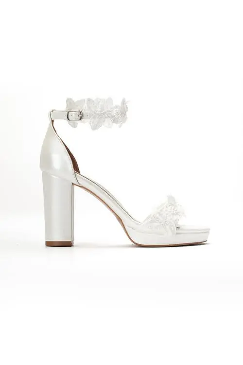 FOREVER & ALWAYS SHOES Isadora Lace Bridal Heel