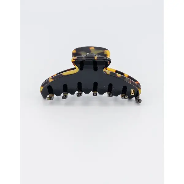 Alexandre De Paris Notre Dame Acetate Hair Claw Clip - Black And Tortoise