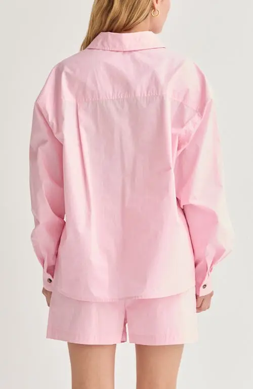 CRESCENT Oversized Poplin Shirt Two-piece Set
