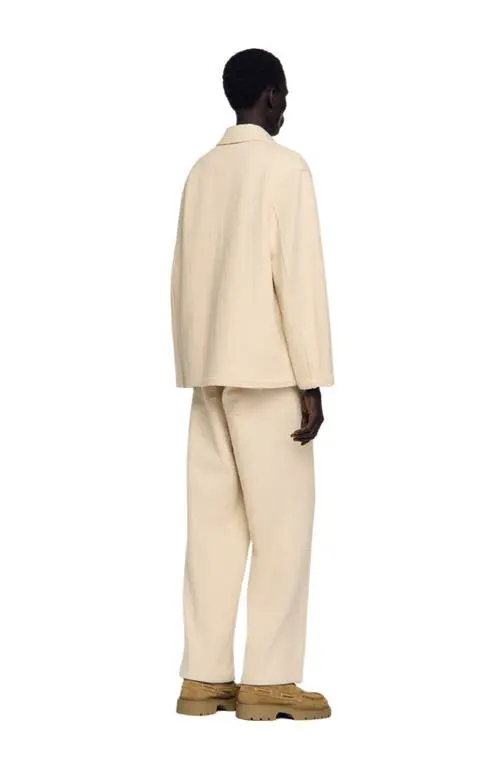 Sandro Cotton Worker Jacket - Ecru