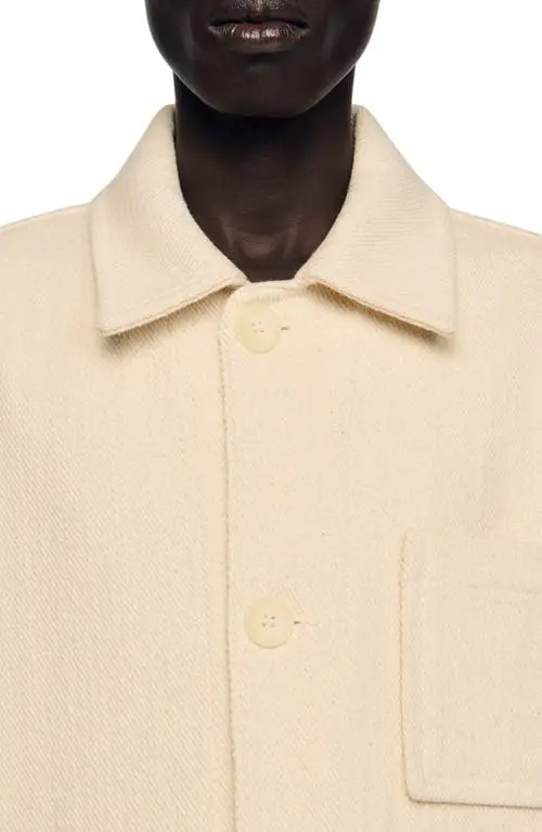 Sandro Cotton Worker Jacket - Ecru