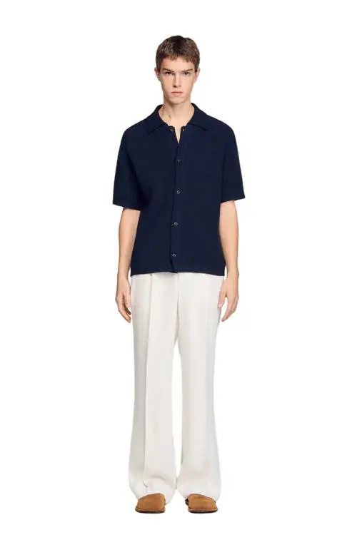 Sandro Jute Shirt - Navy Blue