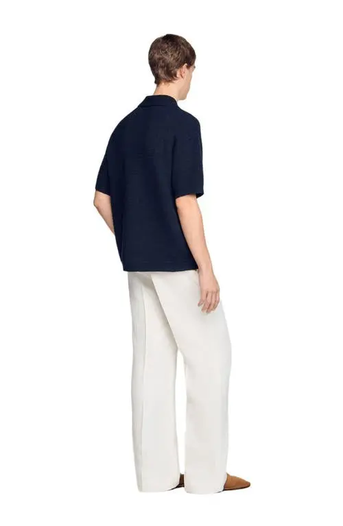 Sandro Jute Shirt - Navy Blue