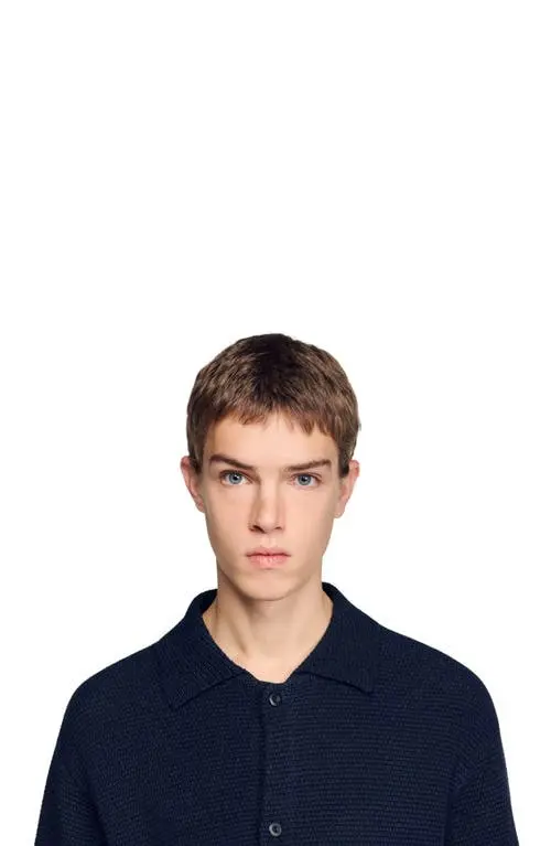 Sandro Jute Shirt - Navy Blue