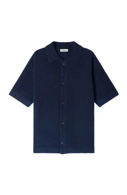 Sandro Jute Shirt - Navy Blue
