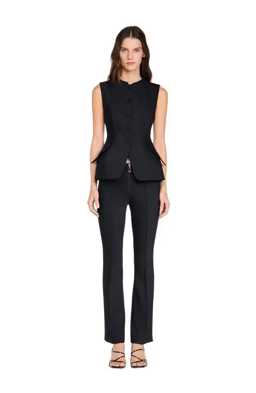 Sandro Fitted Peplum Vest