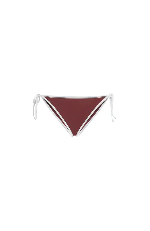 Brunello Cucinelli Bikini Top With Ties - Bordeaux