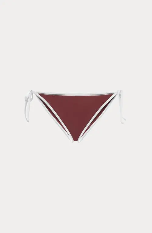 Brunello Cucinelli Bikini Top With Ties - Bordeaux
