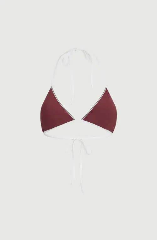 Brunello Cucinelli Bikini Top With Ties - Bordeaux