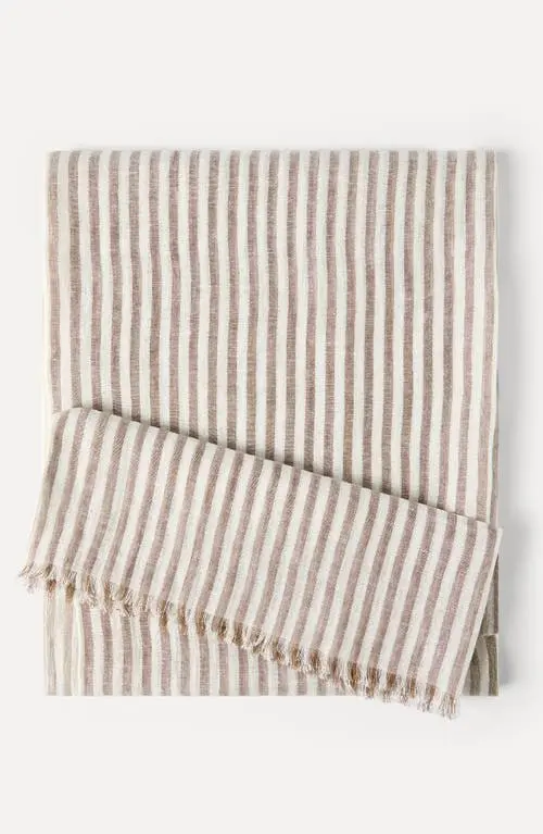 Brunello Cucinelli Sparkling Striped Linen Scarf - Panama
