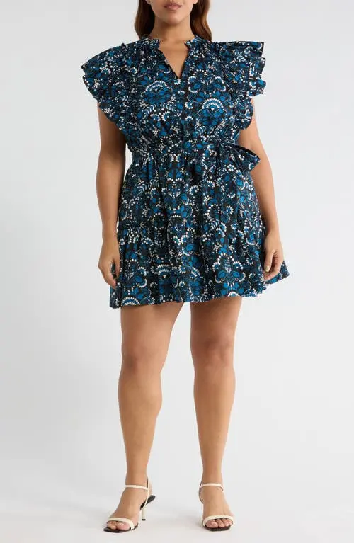 SUGARLIPS Etta Floral Ruffle Minidress