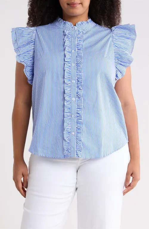 SUGARLIPS Sherah Stripe Ruffle Shirt