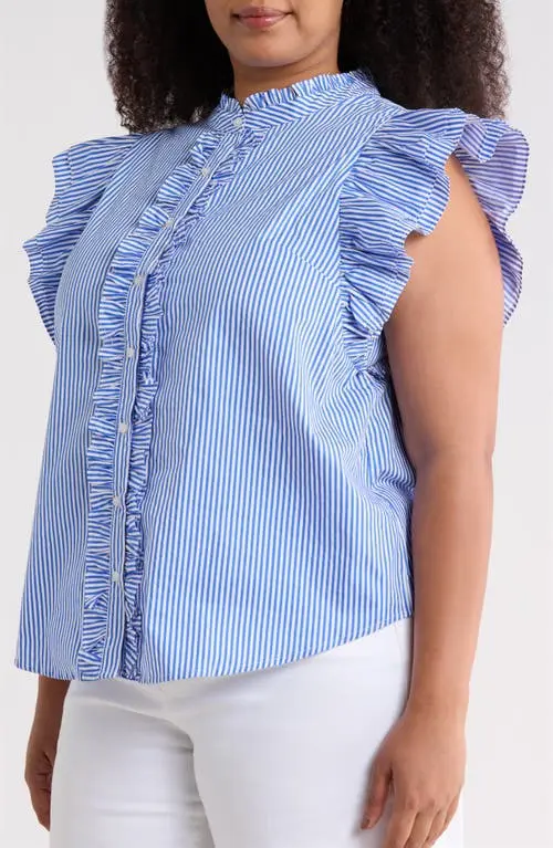 SUGARLIPS Sherah Stripe Ruffle Shirt