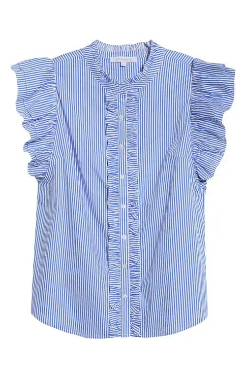 SUGARLIPS Sherah Stripe Ruffle Shirt
