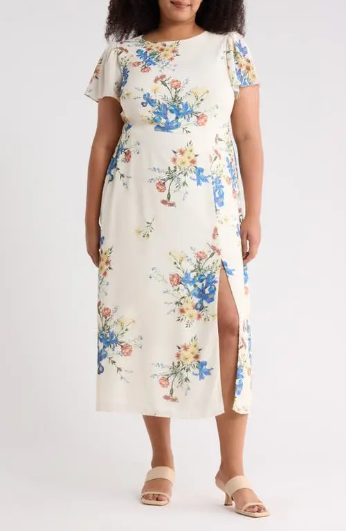 SUGARLIPS Jacinta Floral Midi Dress