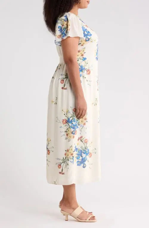 SUGARLIPS Jacinta Floral Midi Dress