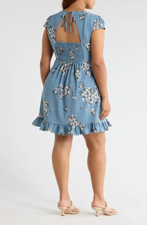 SUGARLIPS Floral Ruffle Mini Dress