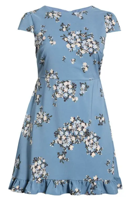 SUGARLIPS Floral Ruffle Mini Dress