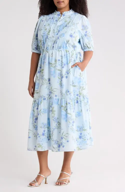 SUGARLIPS Floral Pleated Midi Dress