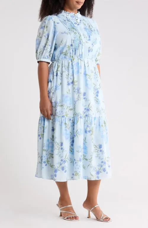 SUGARLIPS Floral Pleated Midi Dress