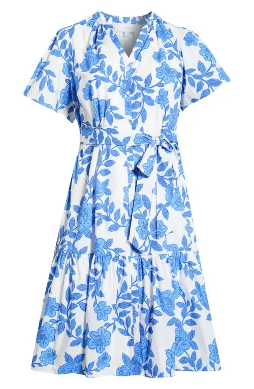 SUGARLIPS Floral Cora Button Midi Dress