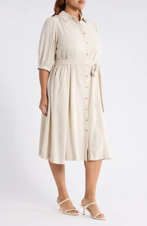 SUGARLIPS Vienna Tie Waist Shirt Dress