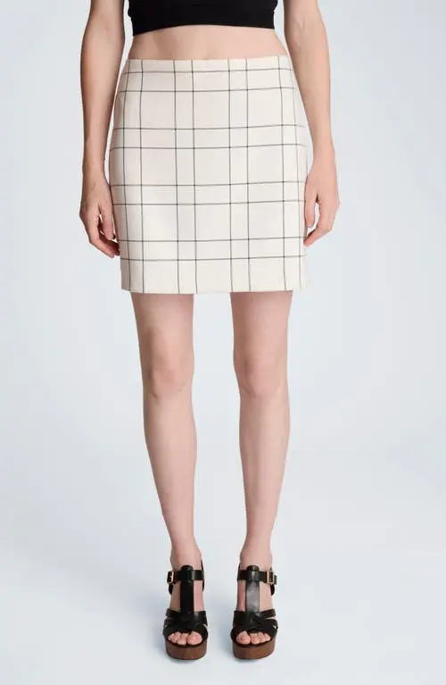 KENNETH COLE Windowpane Plaid Miniskirt