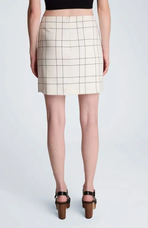 KENNETH COLE Windowpane Plaid Miniskirt