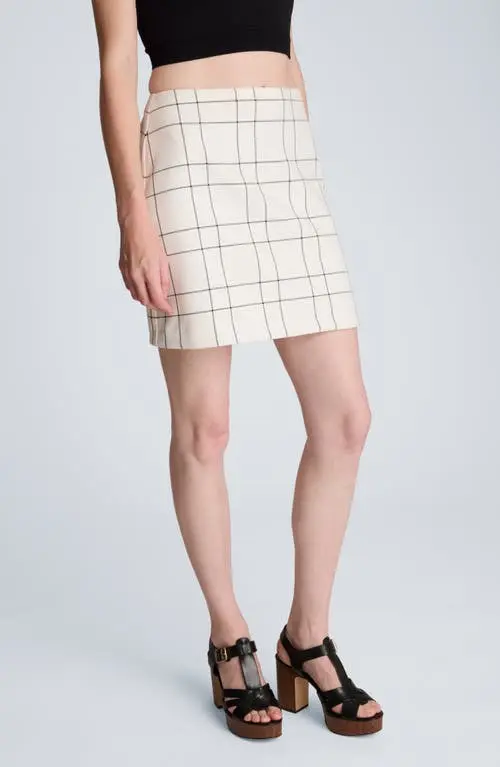 KENNETH COLE Windowpane Plaid Miniskirt