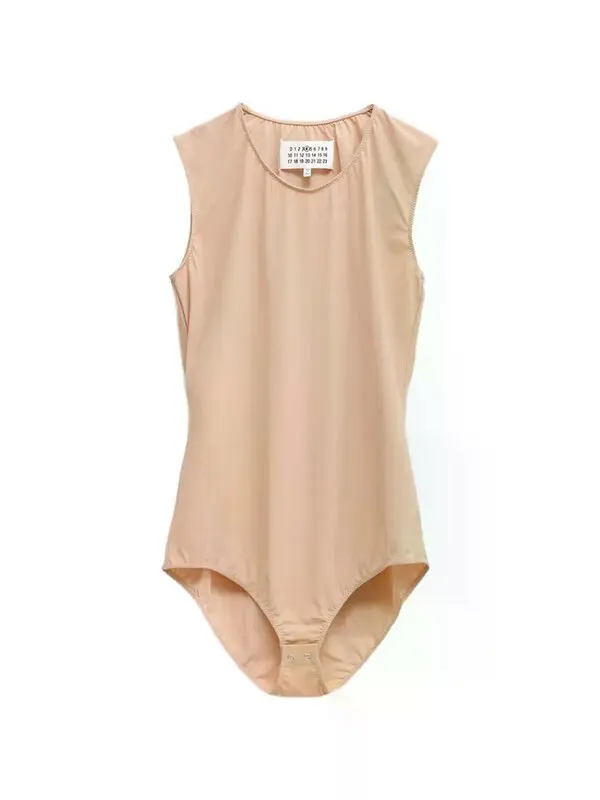 MAISON MARGIELA Round-neck Sleeveless Bodysuit - Neutrals