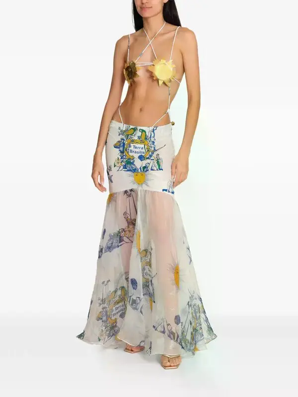 AMIR SLAMA Graphic Print Skirt