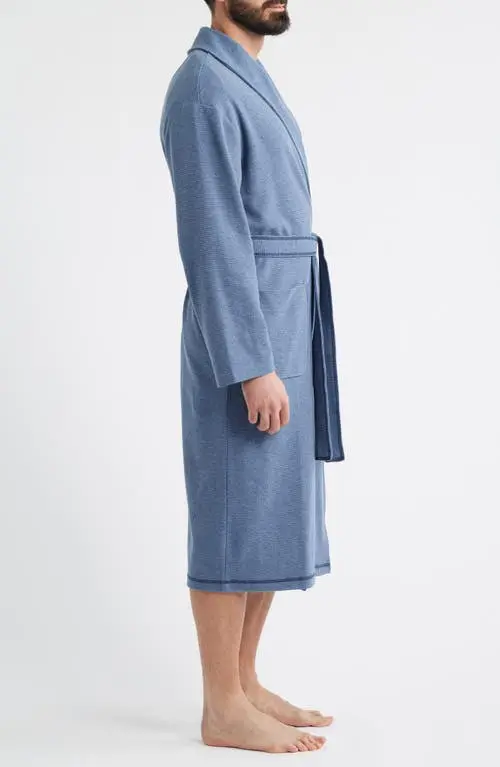 Majestic International Coastal Heather Shawl Collar Cotton Robe
