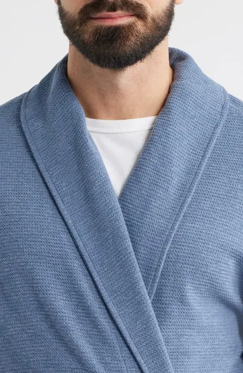 Majestic International Coastal Heather Shawl Collar Cotton Robe