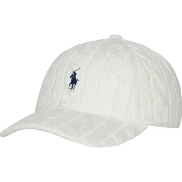 Polo Ralph Lauren Cable-stitch Baseball Cap - Antique Cream