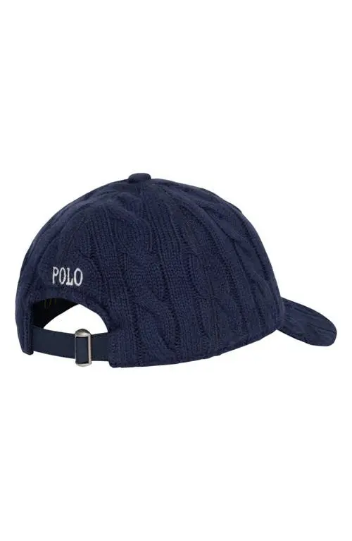 Polo Ralph Lauren Cable Stitch Baseball Cap - Newport Navy