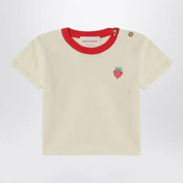 BOBO CHOSES T-shirt With Strawberry Embroidery