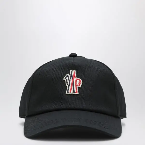 Moncler Baseball Cap With Logo Patch - Black