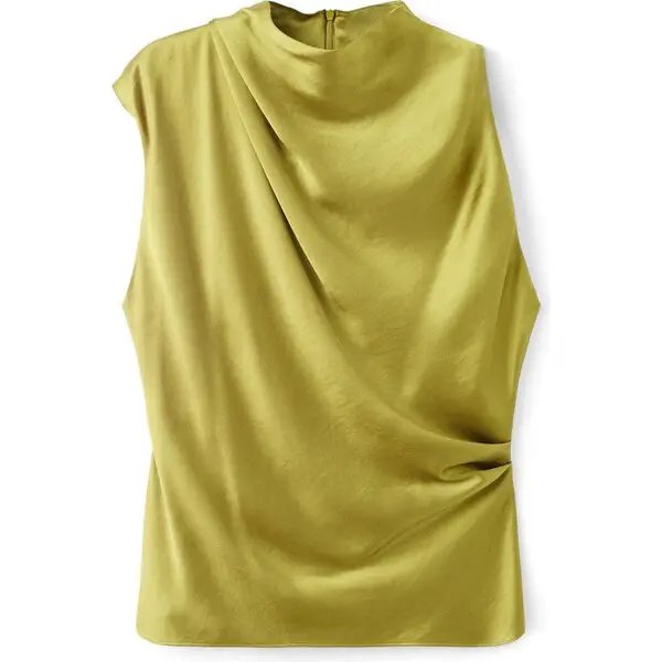 Mango Hammered Satin Top