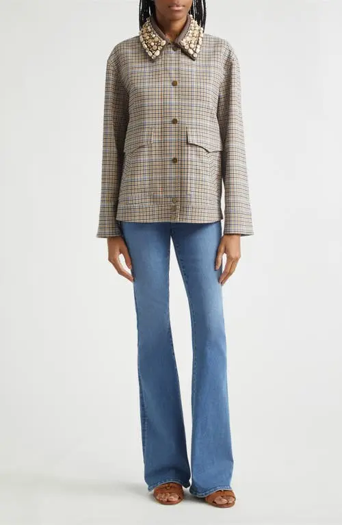 Veronica Beard Kasper Plaid Chore Jacket