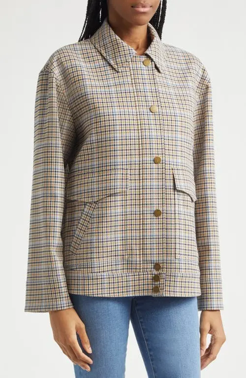 Veronica Beard Kasper Plaid Chore Jacket