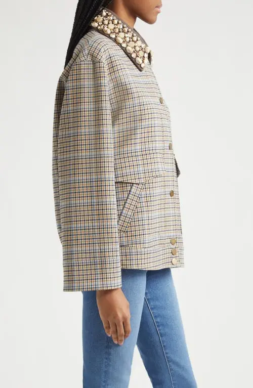 Veronica Beard Kasper Plaid Chore Jacket