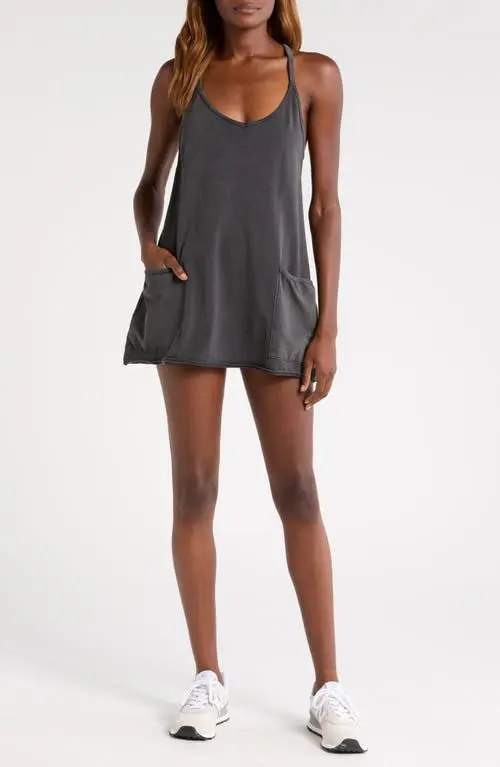 Free People Hot Shot Romper With Racerback And Patch Pockets
