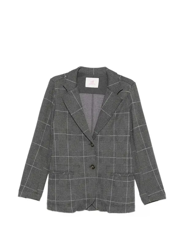 DEHA Check-pattern Single-button Blazer