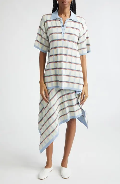 EENK Check Jacquard Asymmetric Skirt