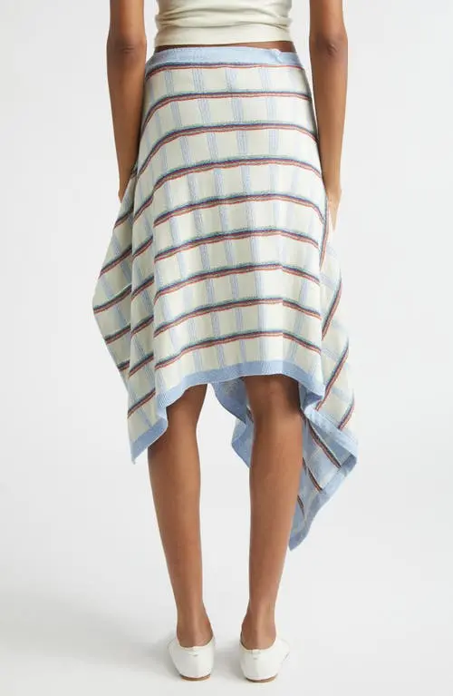 EENK Check Jacquard Asymmetric Skirt