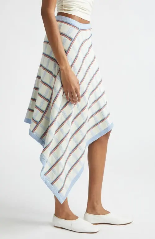 EENK Check Jacquard Asymmetric Skirt