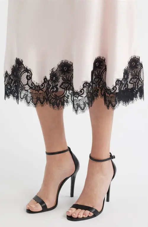 Anne Klein Lace Trim Midi Skirt