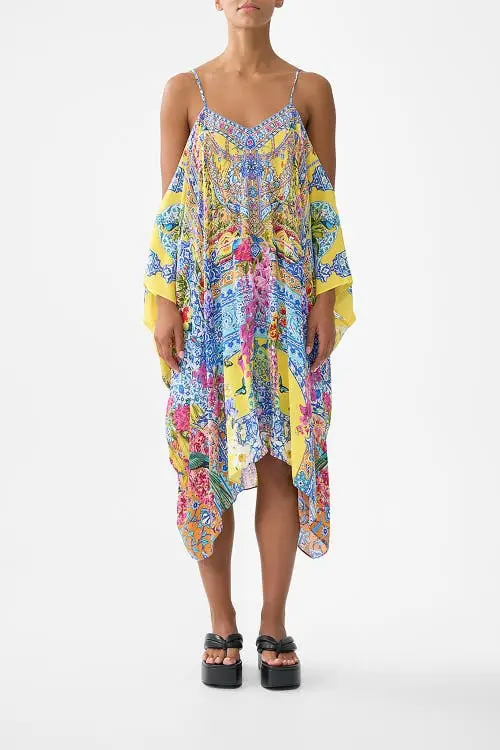 Camilla Short Drop Shoulder Strap Kaftan