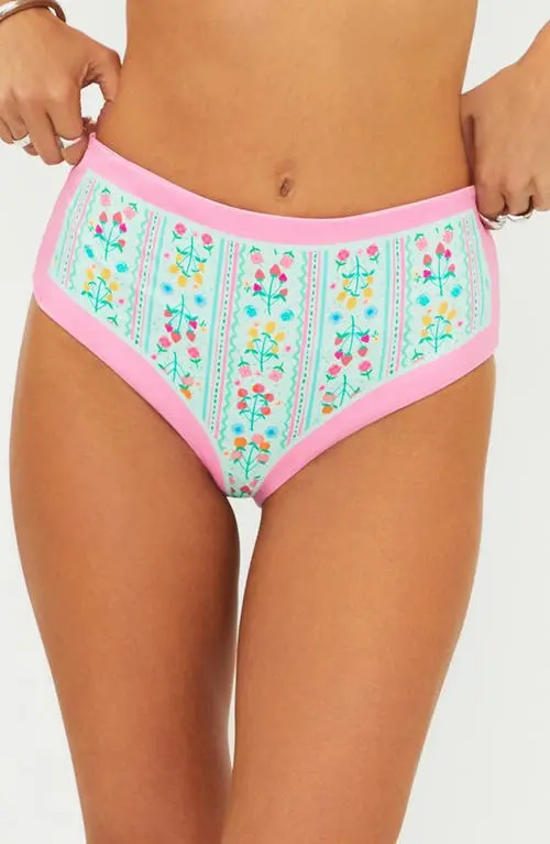 Beach Riot Marcela High-waist Bikini Bottom - Fruit Blooms